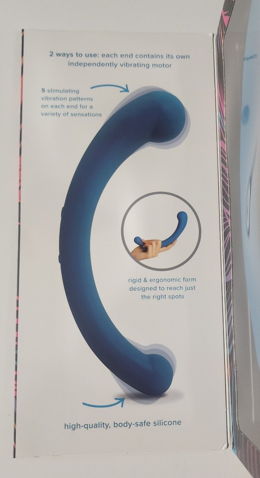 plusOne Vibrating Dual Arc Massager, 10 Vibration Settings, Teal, Waterproof! | eBay