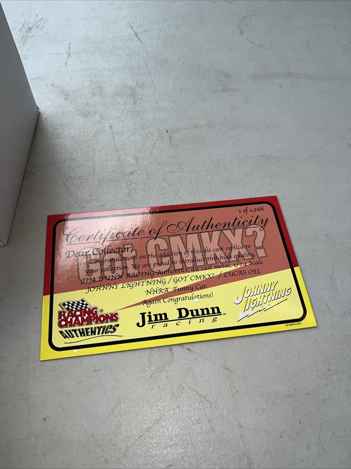 Racing Champions 1/24 Johnny Lightning Lucas Oil Got CMKX Tony Bartone ...