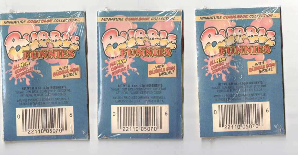 3 ARCHIE COMICS BUBBLE FUNNIES #5 ARCHIE 1981 AMUROL SEALED NEW WITH ...