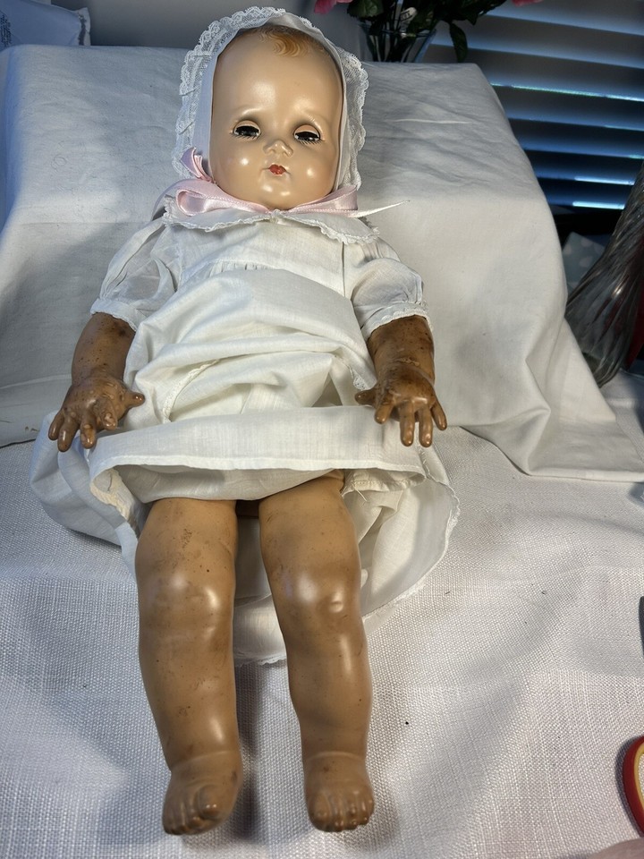 Vintage Ideal Plassie 16” Magic Skin Baby Doll | eBay
