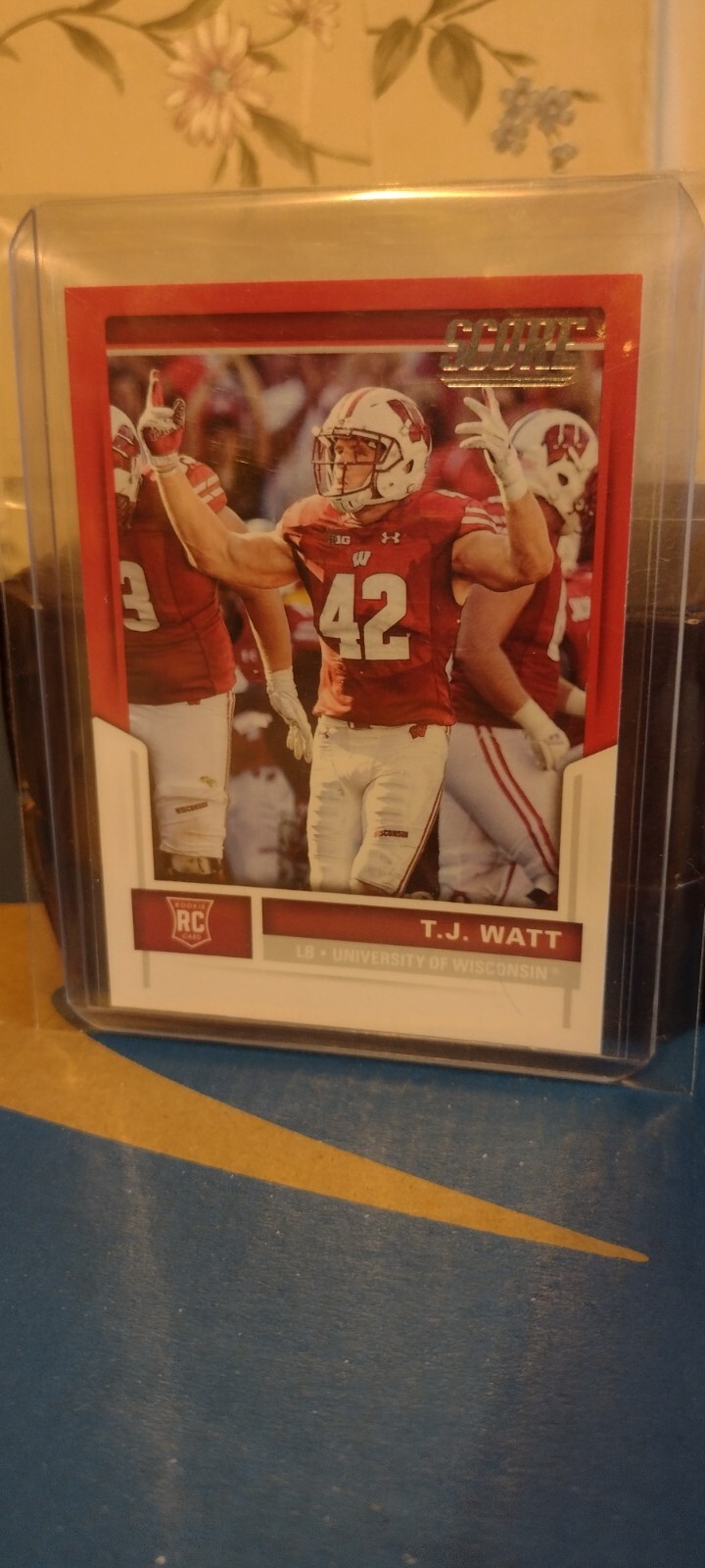 NFL Football T.J.Watt Score Red Rookie Card 2017 Great Looking Rookie ...