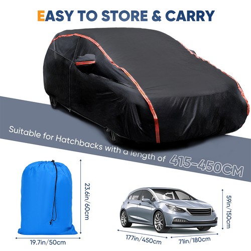 6-Layer Waterproof Car Cover Heavy Duty Cotton Lined UV Protection ...
