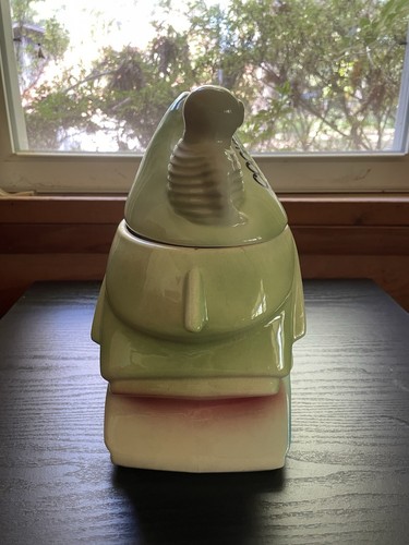 Rare American Bisque Cookie Jar MoonMan Space Ship "Cookies out of this ...