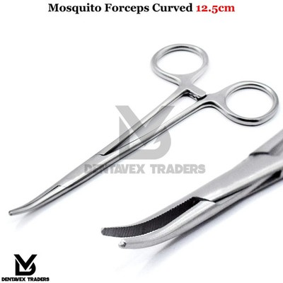 "5 Inch Curved Mosquito Hemostat Locking Clamp Forceps Surgical ...