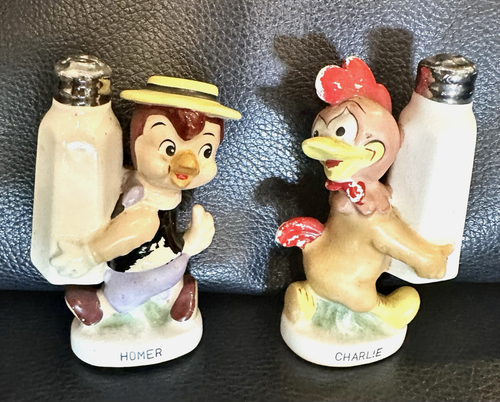 Napco Japan Charlie & Homer Salt & Pepper Shakers Ceramic 1958 Walter ...