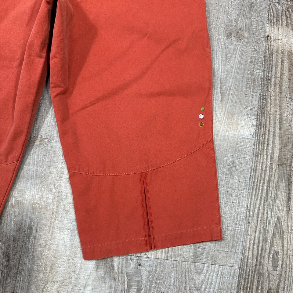 Ibex Wide Leg Rust Colored Orange Organic Cotton Capri Pant Women's ...