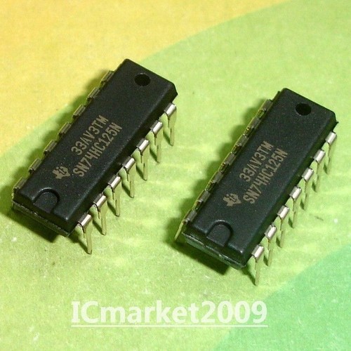 50 PCS SN74HC125N DIP-14 74HC125 Quadruple Bus With 3-State Outputs # ...