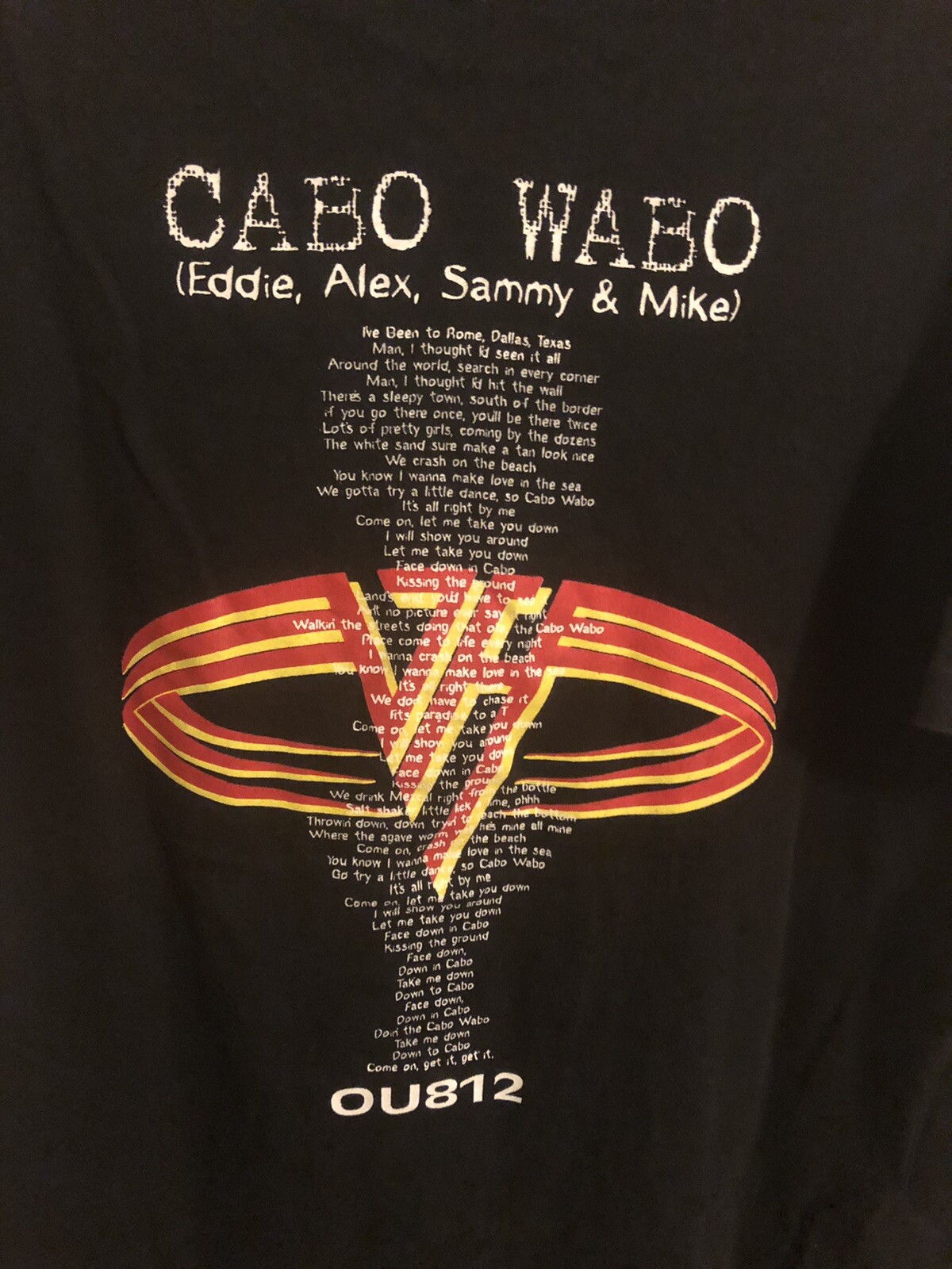 Van Halen OU812/Cabo Wabo Rare T-Shirt Eddie Van Halen Sammy Hagar | eBay