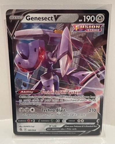 Pokemon TCG - Genesect V 185/264 Ultra Rare Holo - Fusion Strike - Fast ...