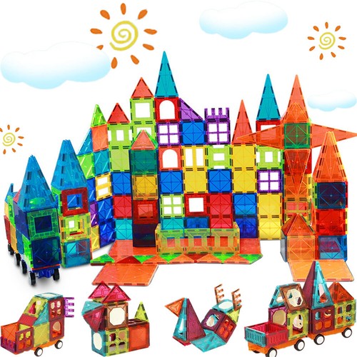 Magnetic Tiles Building Blocks 3D Magnet Puzzles Stacking Blocks STEM ...