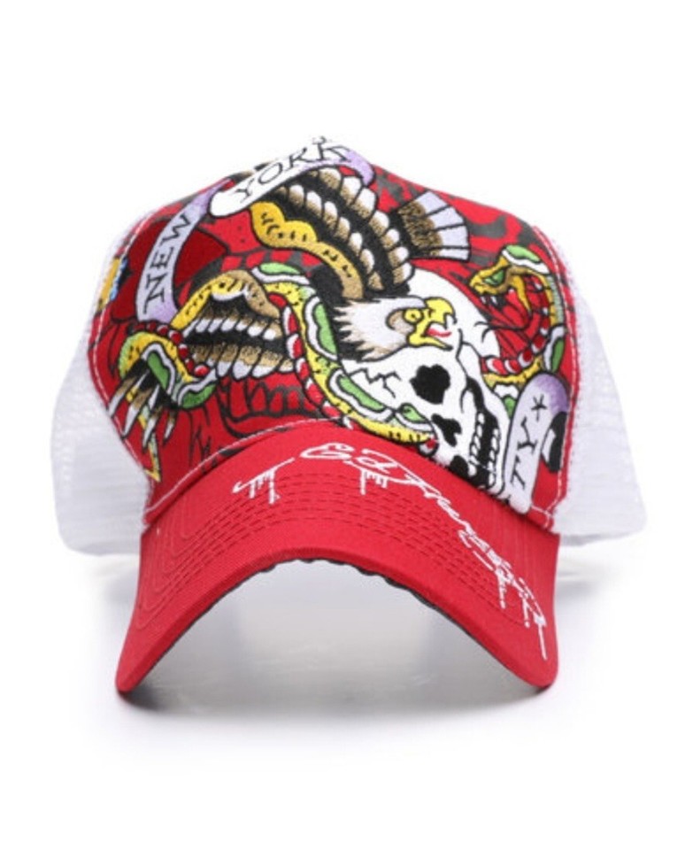 NWT Ed Hardy NYC EAGLE HAT in Red/White One Size fits All $60. | eBay