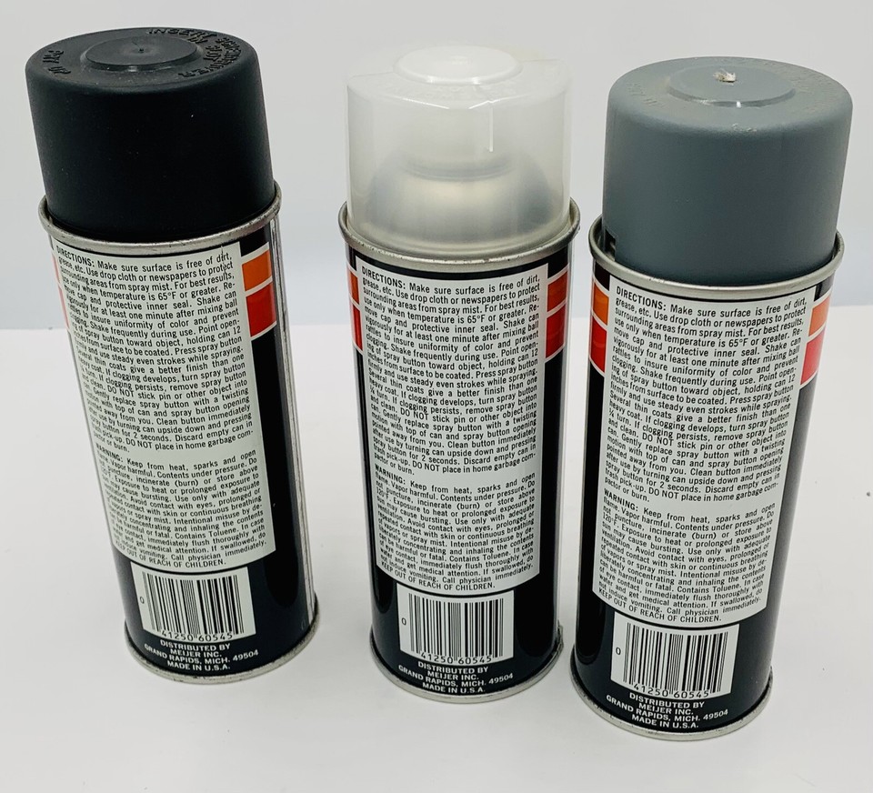 3 VTG Mejier SPRAY PAINT CANS Grey Black White Graffiti See Pics | eBay