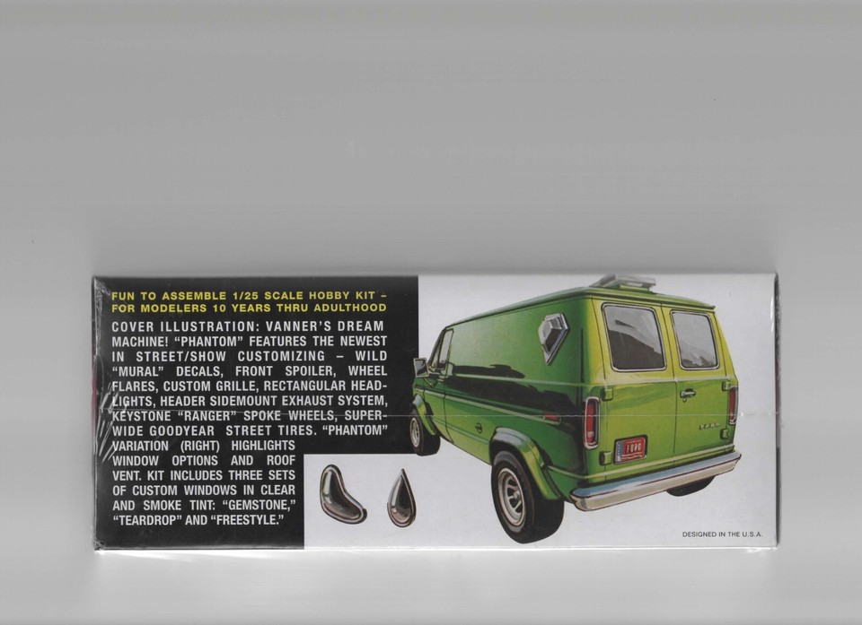 AMT PHANTOM FORD ECONOLINE CUSTOM VAN MODEL KIT FACTORY SEALED - FREE ...