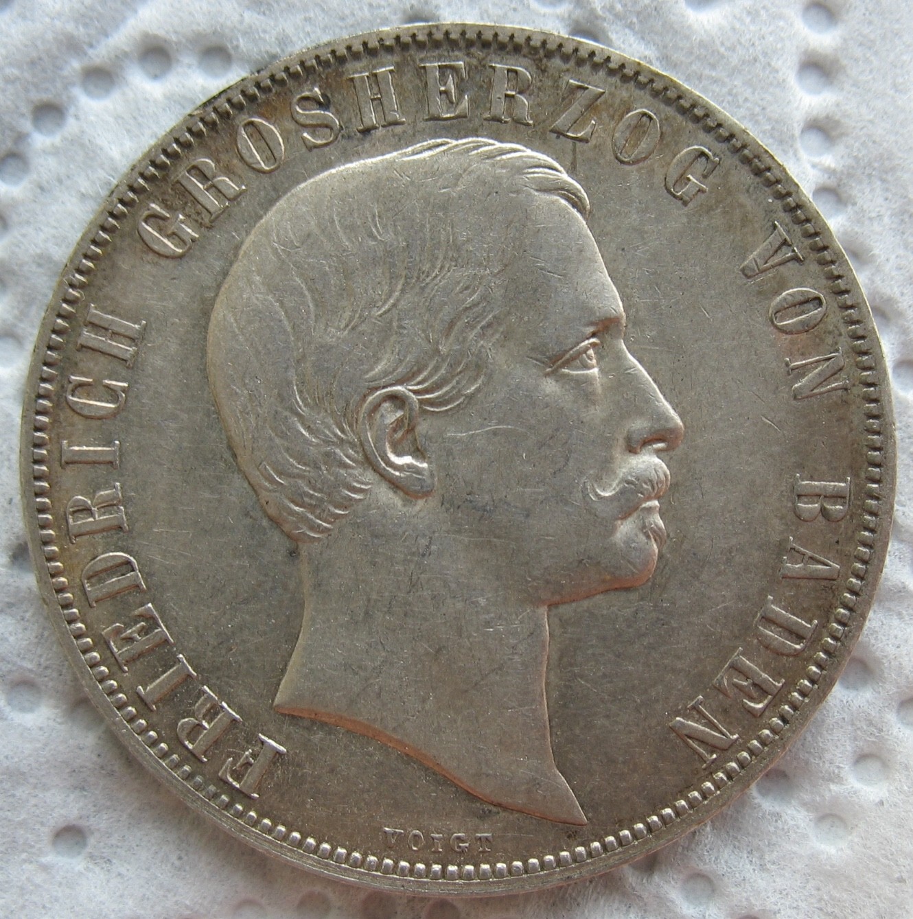 1857 German Baden Silver 1 Gulden Mintage-776 Scarce | eBay