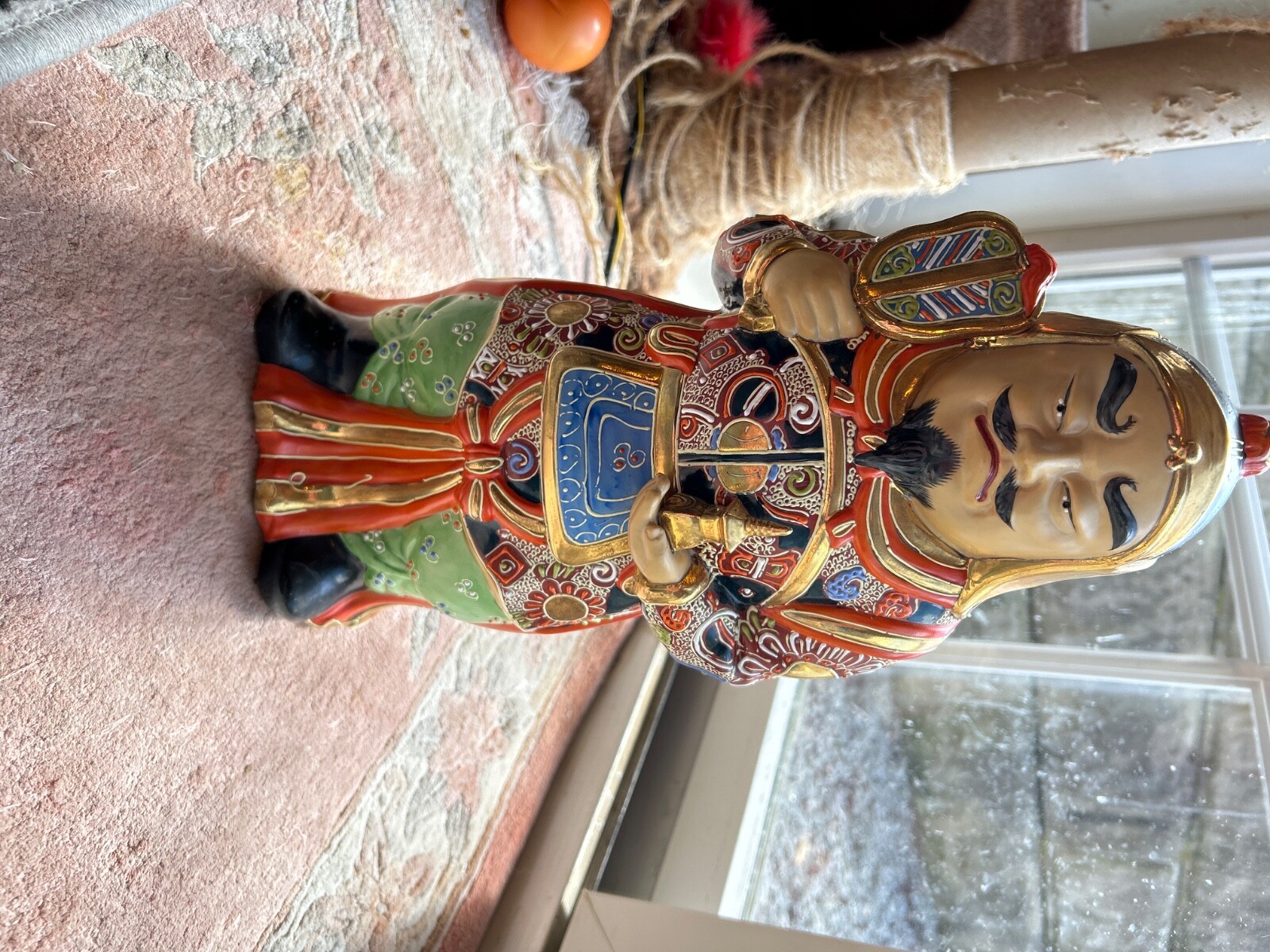 BIG Set of Japanese Satsuma Style Moriage 7 LUCKY GODS Porcelain ...