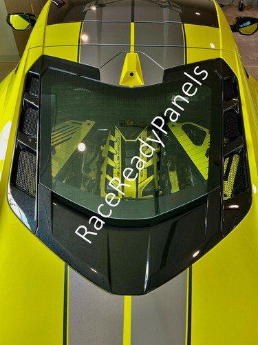 2020/25 CORVETTE C8 ENGINE COVER ACCELERATE YELLOW CARBON FIBER ...