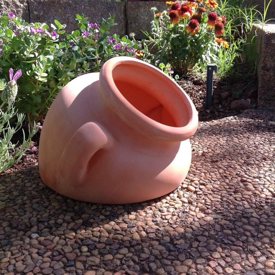 Natural Terracotta Fallen Pot or Hanging Pot with Loops Handles. 2 ...