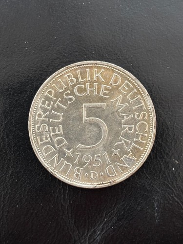 Germany 5 Mark 1951 D - .625 Silver - No Reserve! | eBay