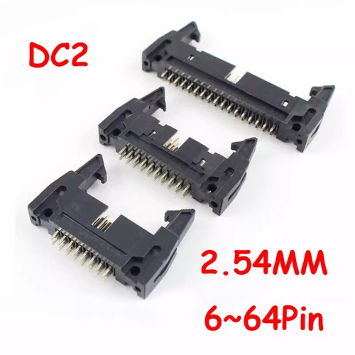 DC2 Pitch 2.54mm Straight Pin Flat Ribbon Cable Socket Connector 6/8/10 ...