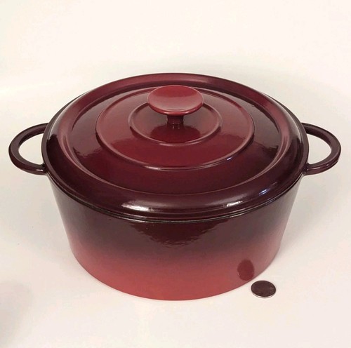 Staub Basix Enameled Cast Iron Round Dutch Oven #26 Red Made In France ...