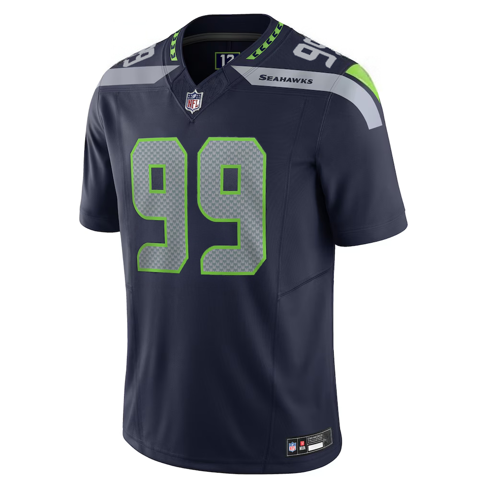NWT Men's Seahawks #99 Leonard Williams Navy Game Limited Stitched ...