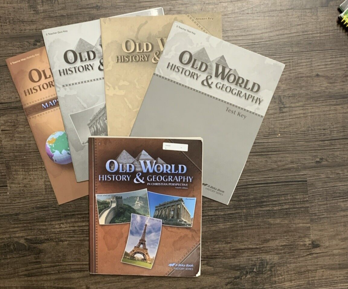 A Beka 5th grade Old World History and Geography Set of 5 Books - Text ...