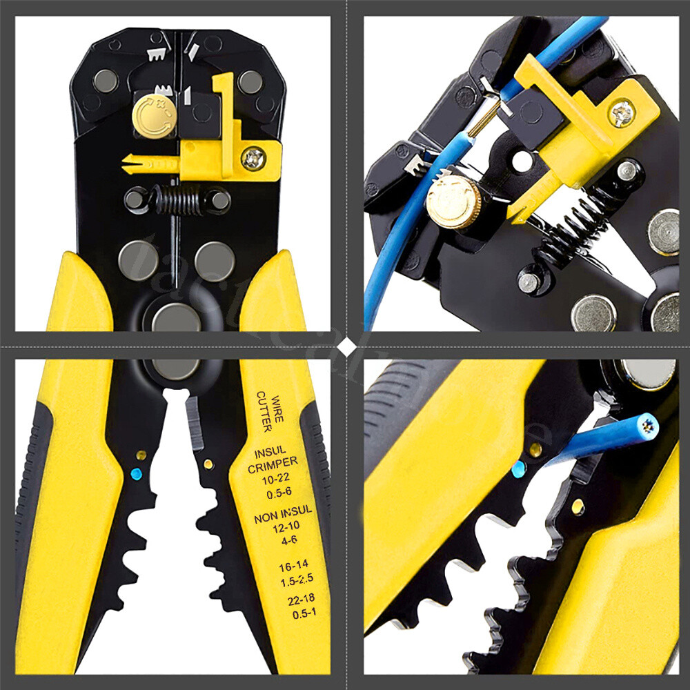 281x Automatic Wire Cutter Stripper Pliers Electrical Cable Crimper ...
