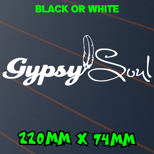 Gypsy Soul Sticker Car Decal Window Van Traveller Hippie Love Happy ...