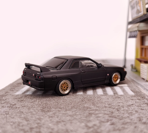 Inno 1:64 JDM Black Skyline GTR R32 Racing Sports Model Toy Diecast ...