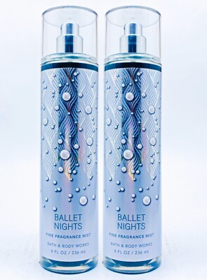 2 Bath & Body Works BALLET NIGHTS Fine Fragrance Mist Body Spray 8 oz ...