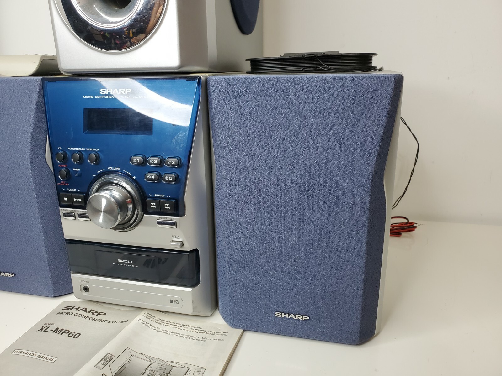 Sharp Micro Component System XL-MP60 5 CD Changer Remote Player. Aux ...