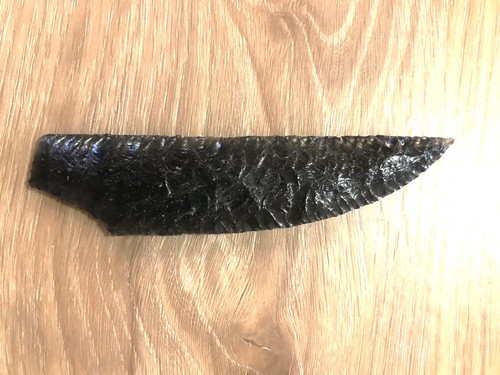 Obsidian knife blade, primitive weapon, black lace, DIY ancient knife 5 ...
