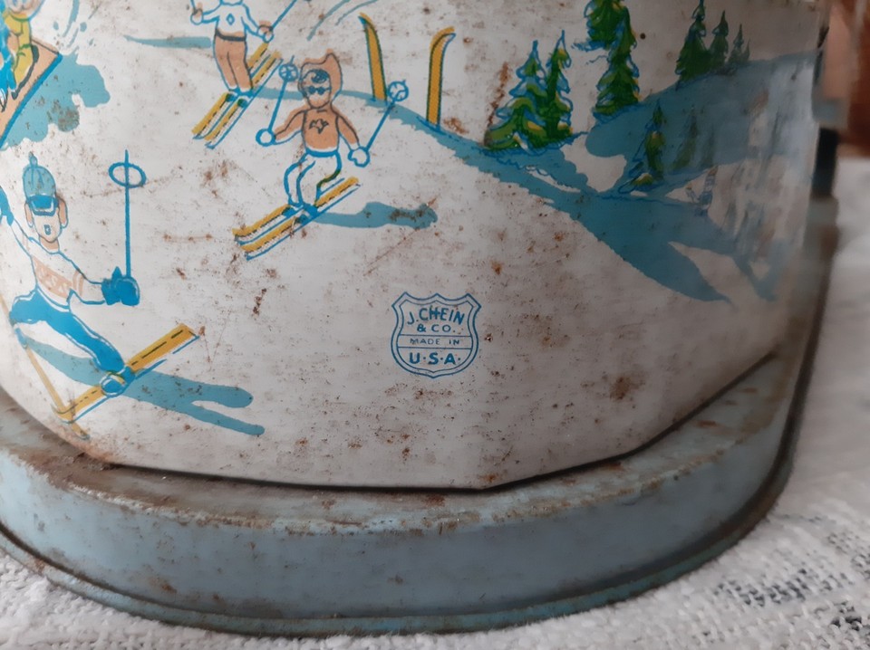 Vintage J Chein & Company Tinplate Ski Coaster Ride | eBay