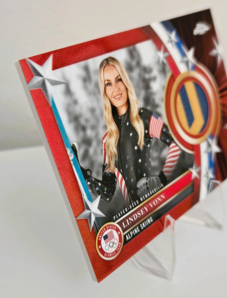 2026 Topps Chrome Olympics Lindsey Vonn Memorabilia Team USA Used Relic ...