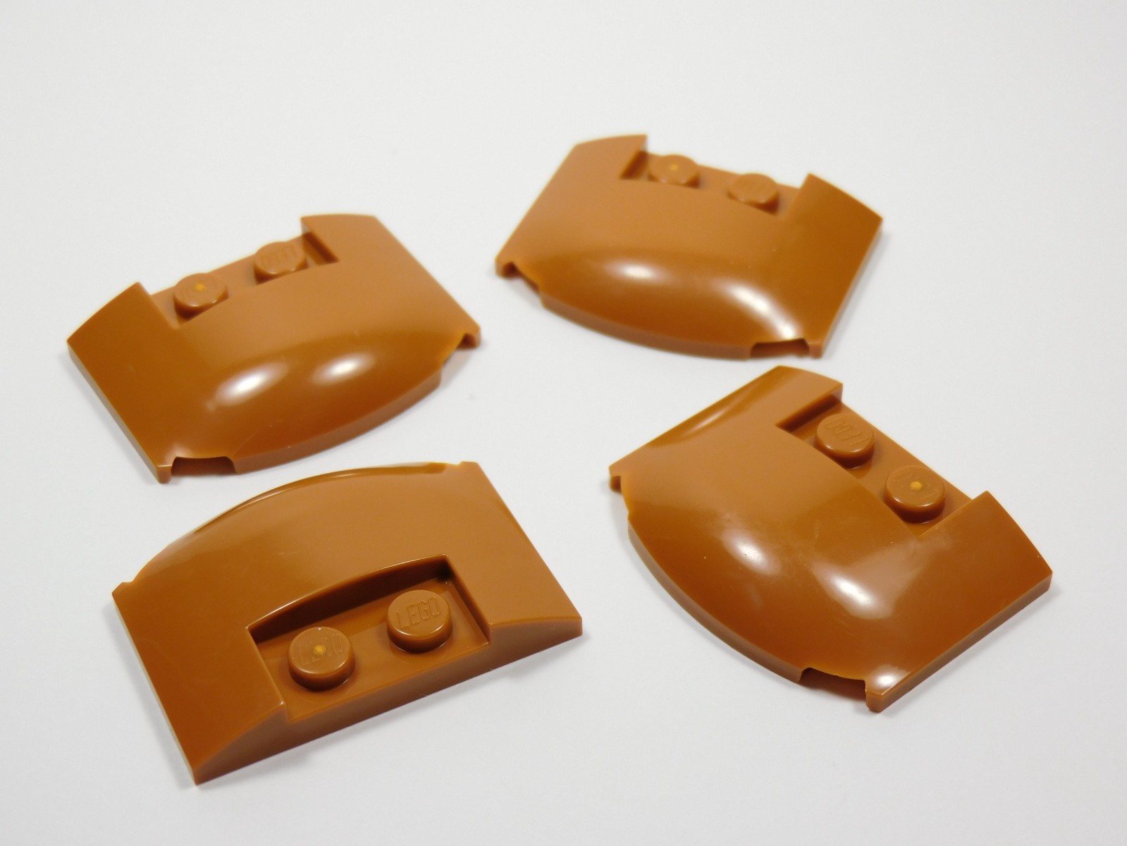 LEGO Lot of 4 Dark Orange 3x4x2/3 Curved Vehicle Hoods Miniifg T7 | eBay