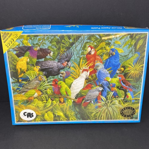 Rainforest Parrots 1000 Piece Gold Series James Hamilton Puzzle 28”x20 ...