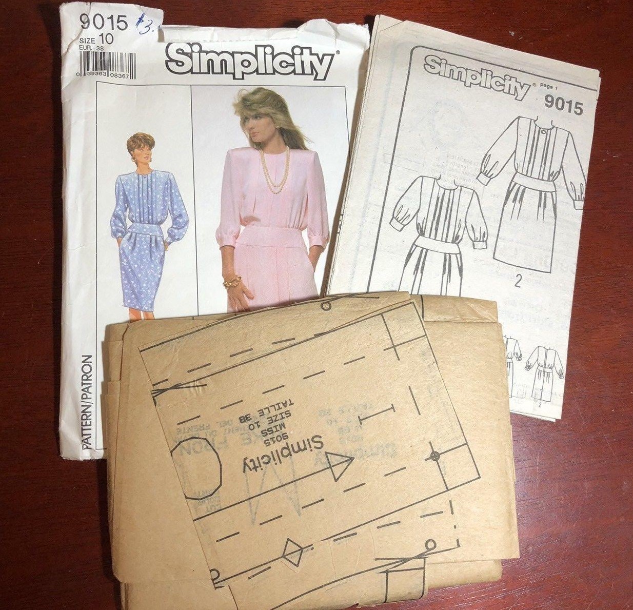 Patterns Sewing 1980’s Womens By Simplicity Pattern Number 9015 SZ 10 ...
