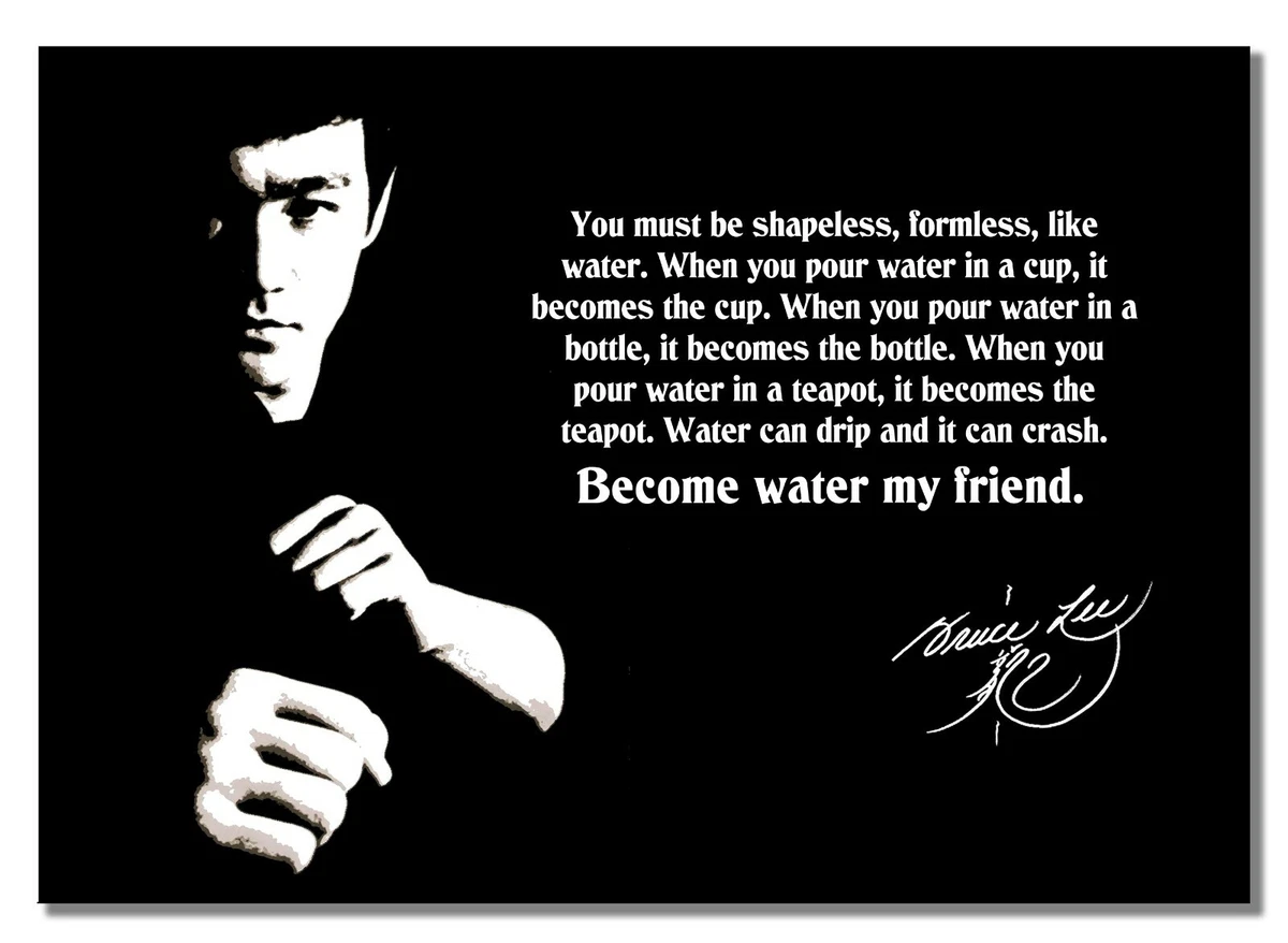 Bruce Lee Water Poster