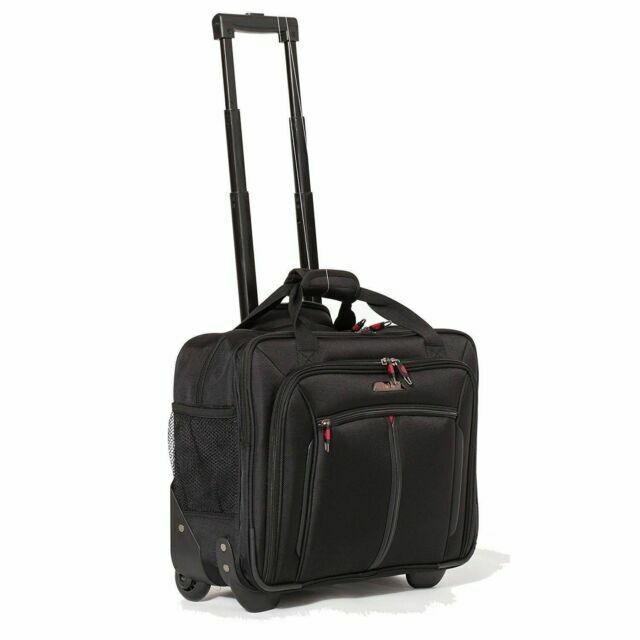 16" Wheeled Laptop Trolley Bag Roller Cabin Business Briefcase Office ...