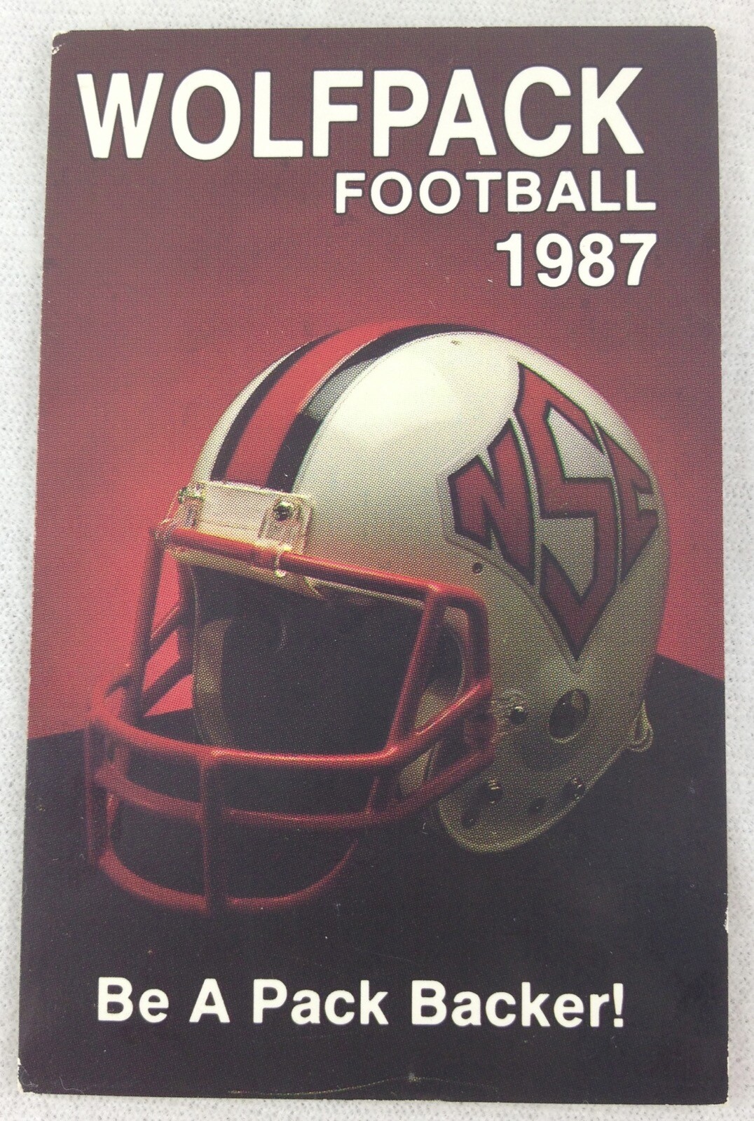 CFB North Carolina State Wolfpack 1987 Football Schedule Card | eBay