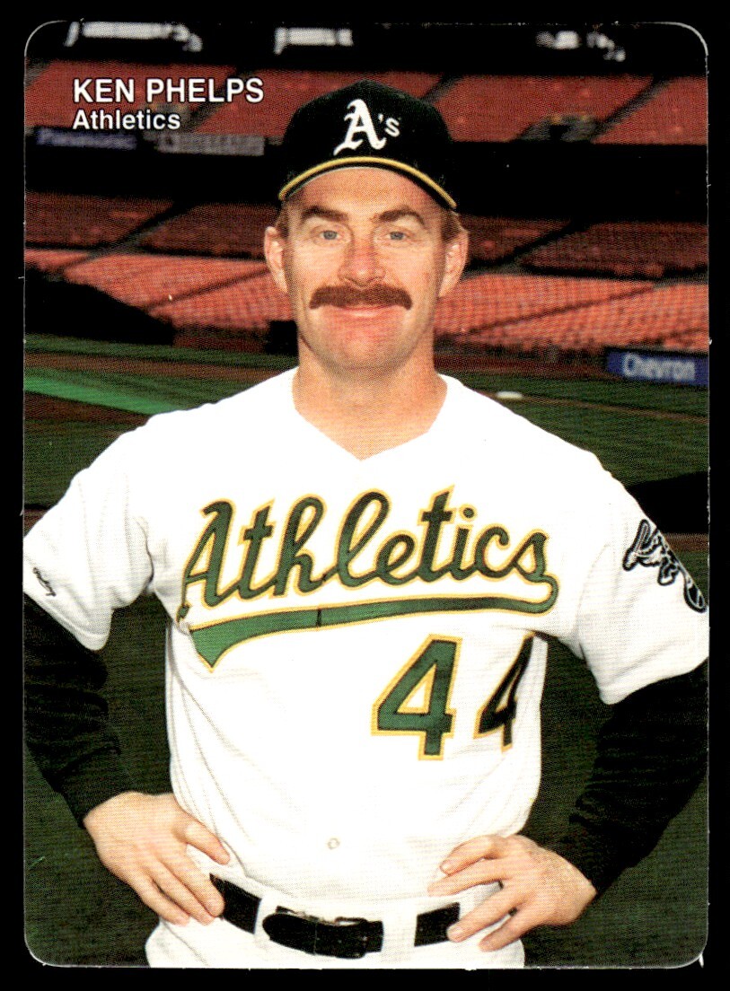1990 Mother's Cookies Oakland Athletics Ken Phelps #14 | eBay