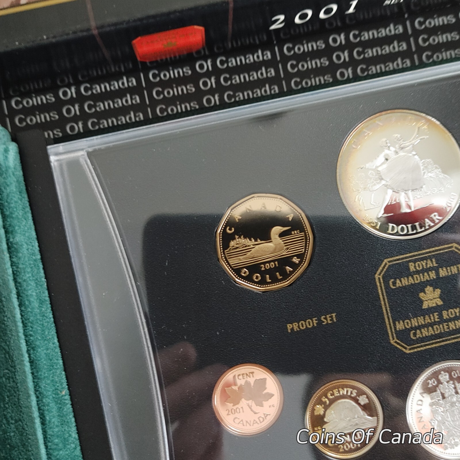 2001 Canada 8 Coin Proof Set - With Special Edition Silver Dollar # ...