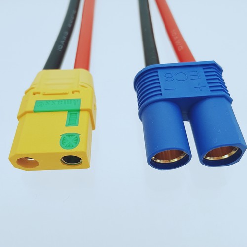 EC8 Female to Amass XT90-S Anti Spark Female cable 10AWG 5CM Charger ...