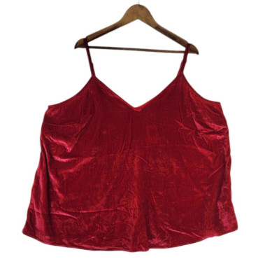 Torrid Camisole Top Womens 3X Sophie Red Velvet Adjustable Straps Y2K ...
