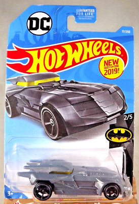2020 Hot Wheels #9 Batman 3/5 BATMOBILE Gray Variant w/Black OH5 Gray ...