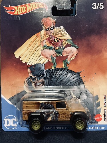 HOT WHEELS PREMIUM DC COMICS BATMAN & ROBIN LAND ROVER DEFENDER 110 3/5 ...