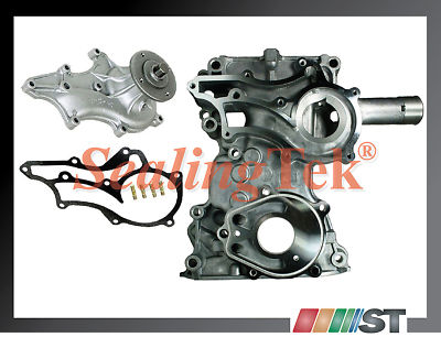 Fit 85-95 Toyota 22R 22RE Timing Chain Cover + Water Pump Kit 22REC 22R ...