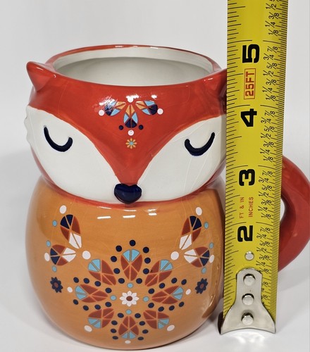Red Fox BOHO Fun Ceramic Mug By Giftcraft Multicolor | eBay