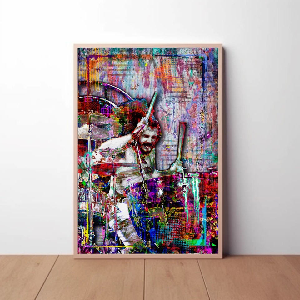 LED ZEPPELIN John Bonham 18x24in Poster Led Zeppelin Pop Art Free ...