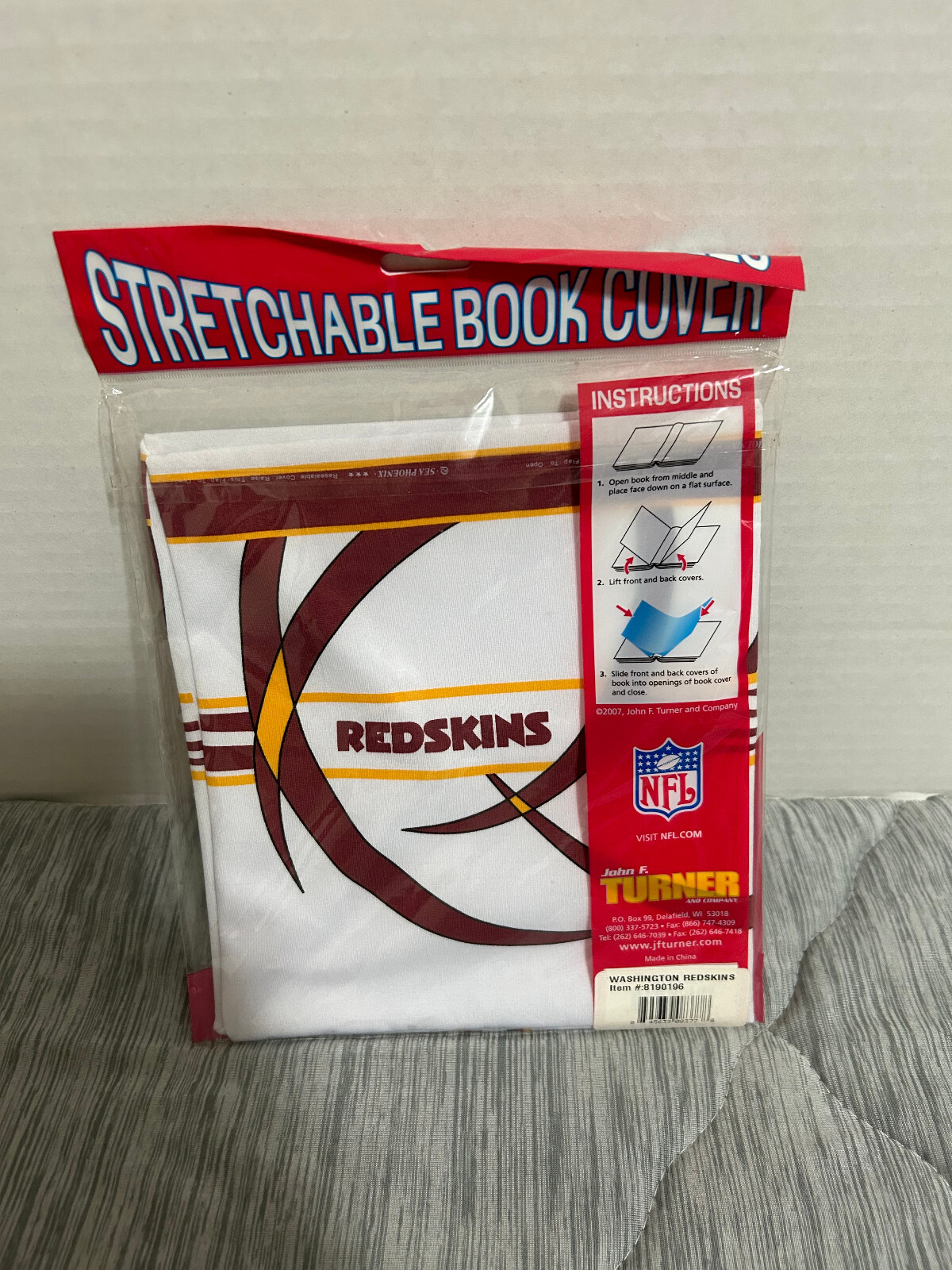 New NFL Washington Redskins Reusable Washable Stretchable Book Cover ...